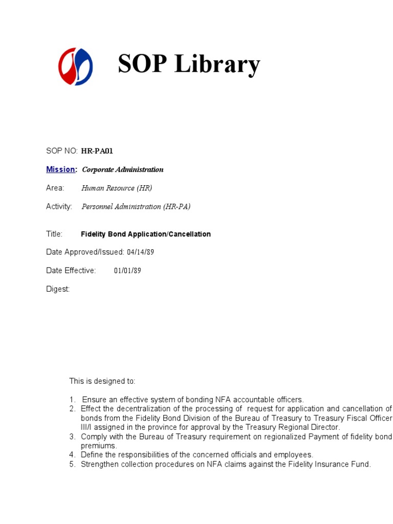 HRPA01 Fidelity Bond Application | Download Free PDF | Insurance ...