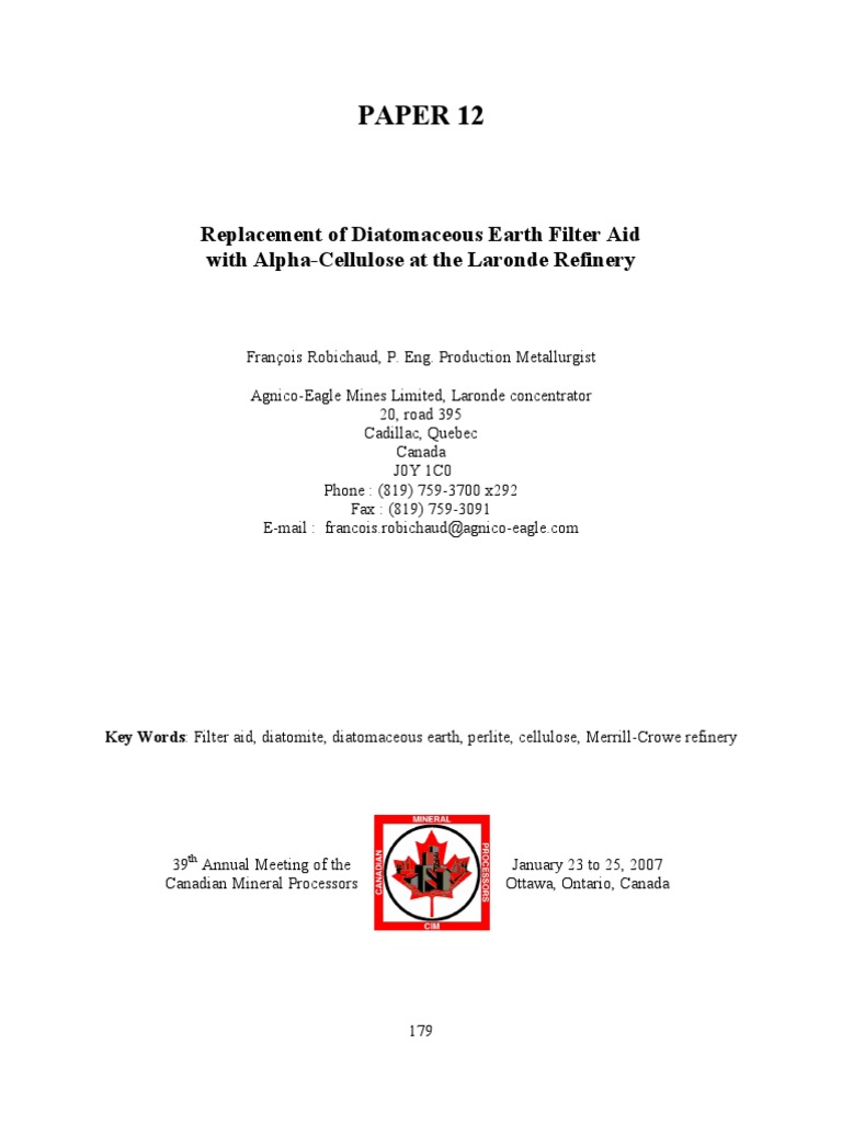 Replacement of Us Earth Filter Aid With - 14 (549050) | PDF ...