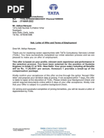 TCS Offer Letter PDF | PDF | Arbitration | Intellectual Property