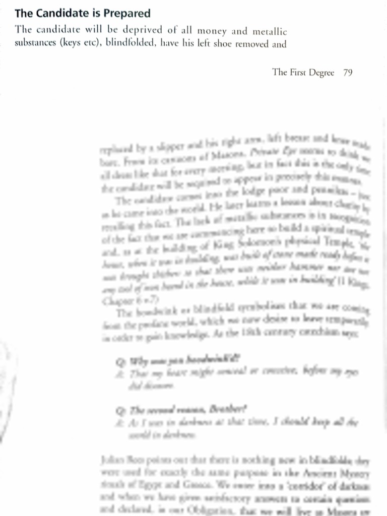 The Candidate Is Prepared - A Guide To Masonic Symbolism - Duncan Moore ...