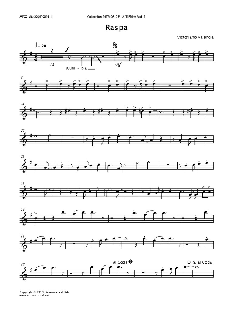 Raspa - Alto Saxophone 1 | PDF