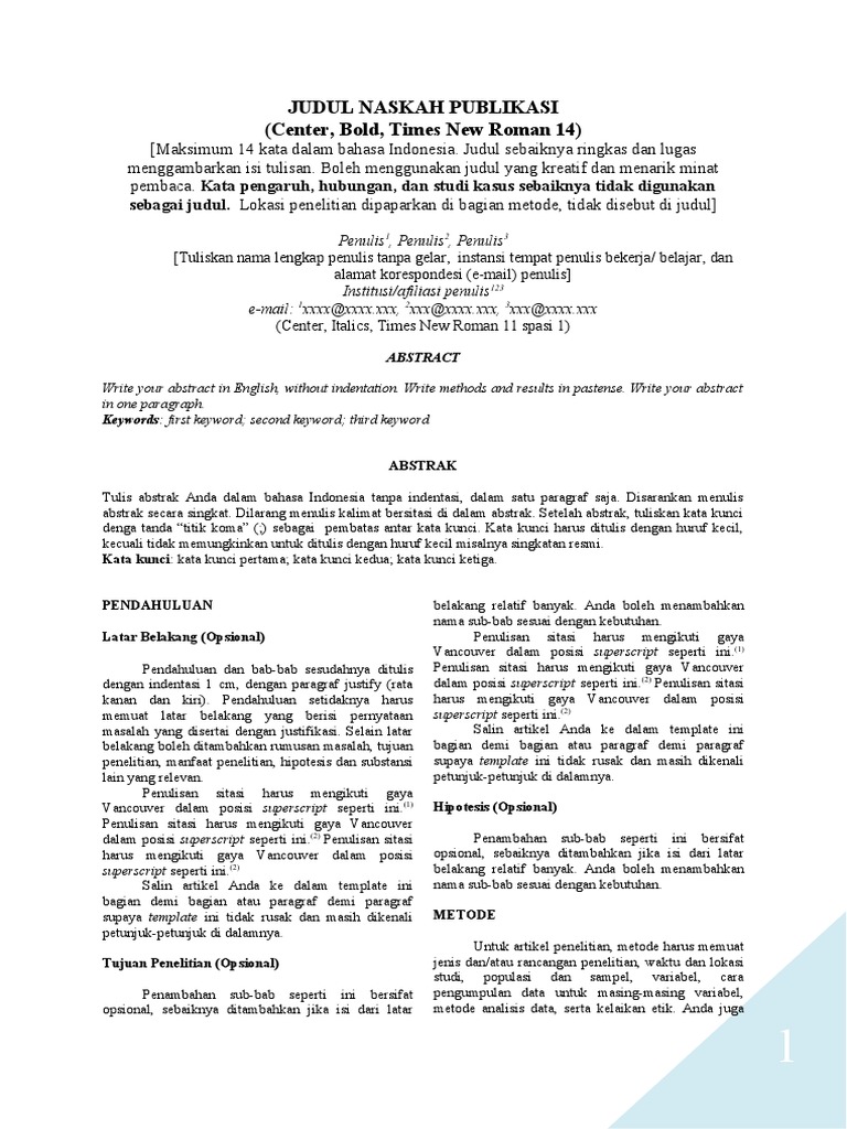 Template Jurnal OJS PANNMED | PDF