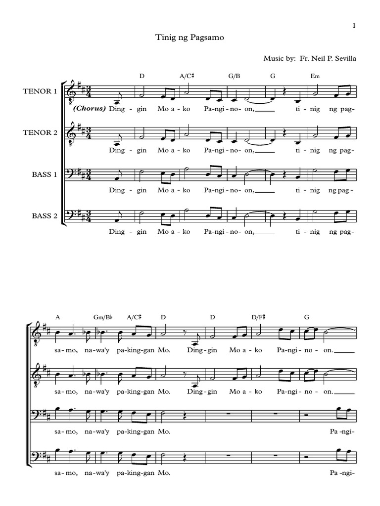 Tinig NG Pagsamo (Voicing) - Full Score | PDF