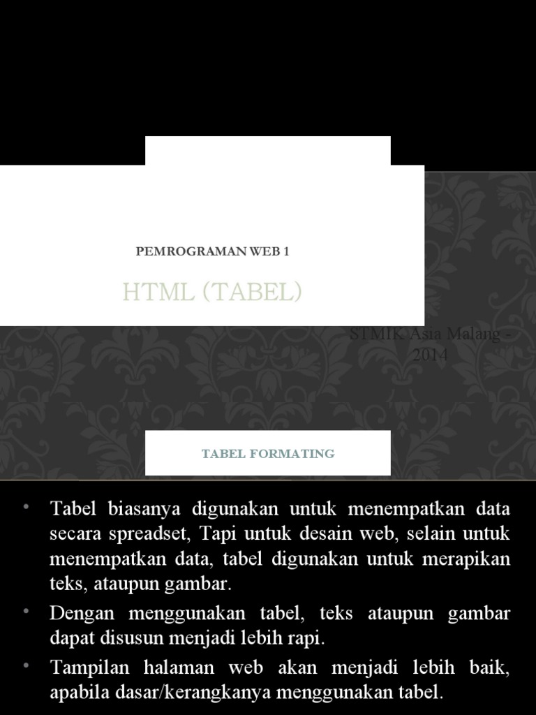 Panduan Tabel untuk Desain Web | PDF