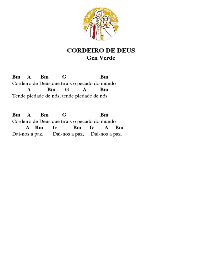 Hino: Cordeiro de Deus | PDF | Bem-estar