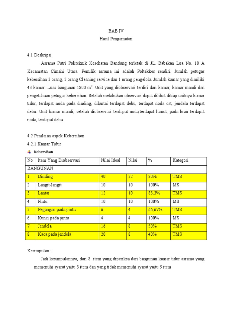 Penilaian Observasi TTG | PDF