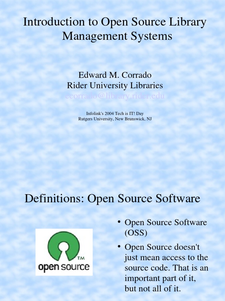 Introduction To Open Source Library Management Systems: Edward M ...