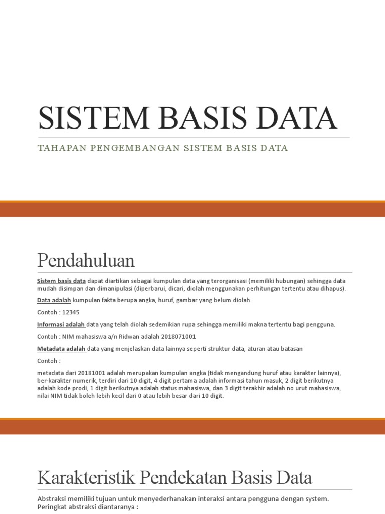 Pengembangan Sistem Basis Data | PDF