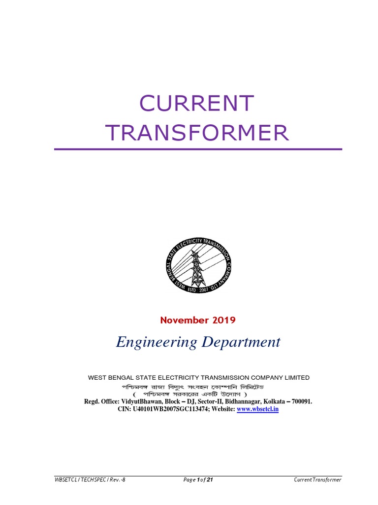Current Transformer - Rev 8 - November - 2019 | PDF | Transformer ...
