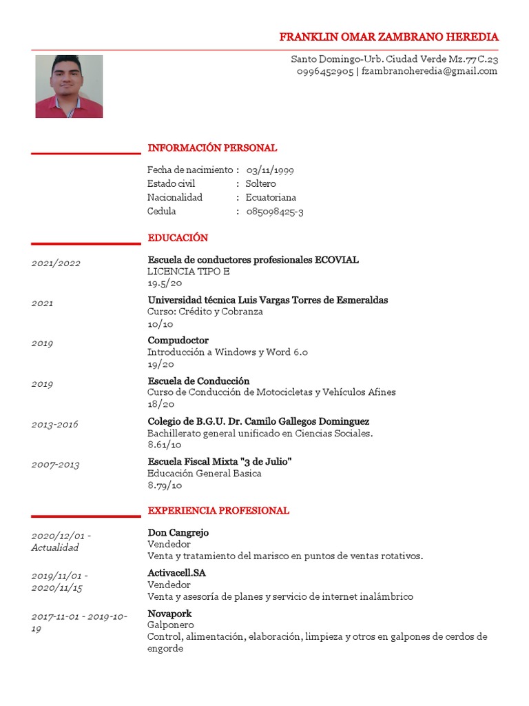 OMAR CV 2021+001 | PDF