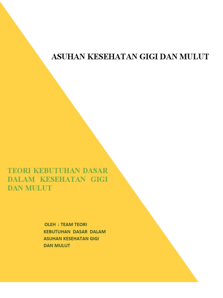 Materi Teori Kdm Dalam Asuhan Kesehatan Gigi Unt Pdf