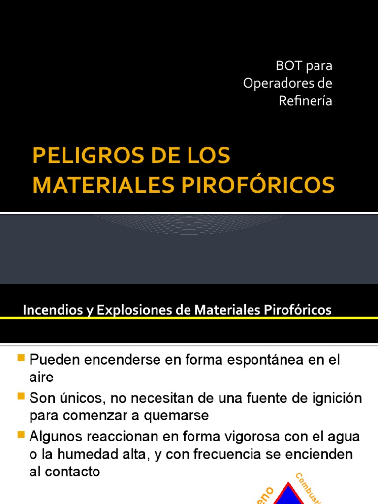 BOT Materiales Piroforicos | PDF | Combustión | Oxígeno