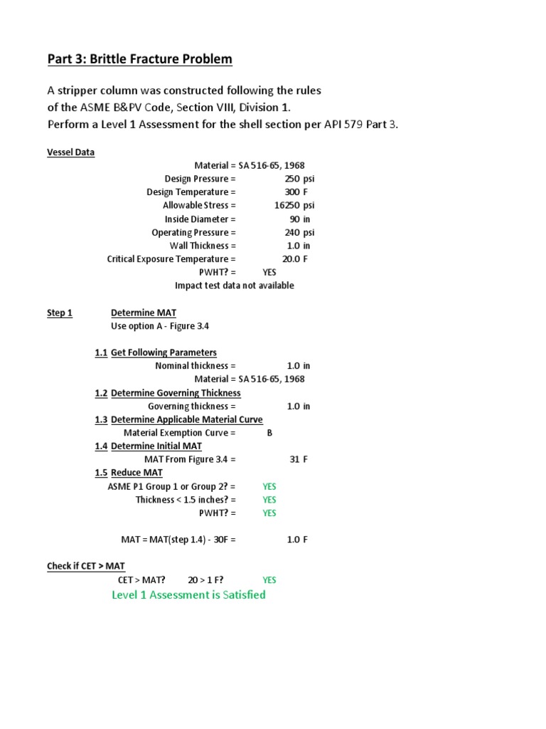 FFS - ExampleProblems2021 | PDF | Fracture | Chemistry