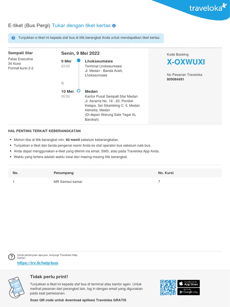 BUS AWAY E-Ticket | PDF