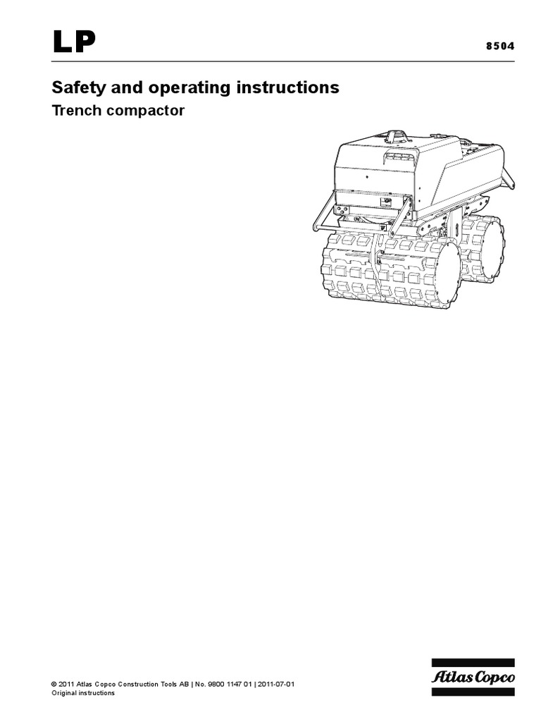 Safety and Operating Instructions: Trench Compactor | PDF ...