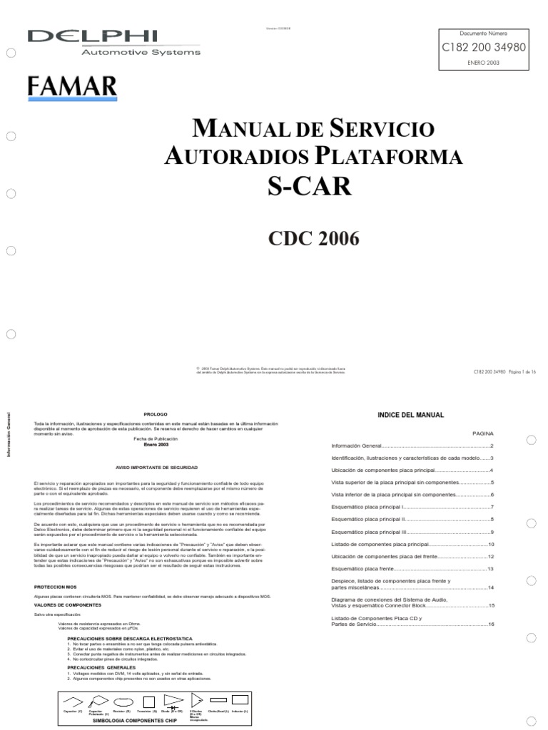 CDC 2006 (Manual Servicio) | PDF | Circuito integrado | Resistor