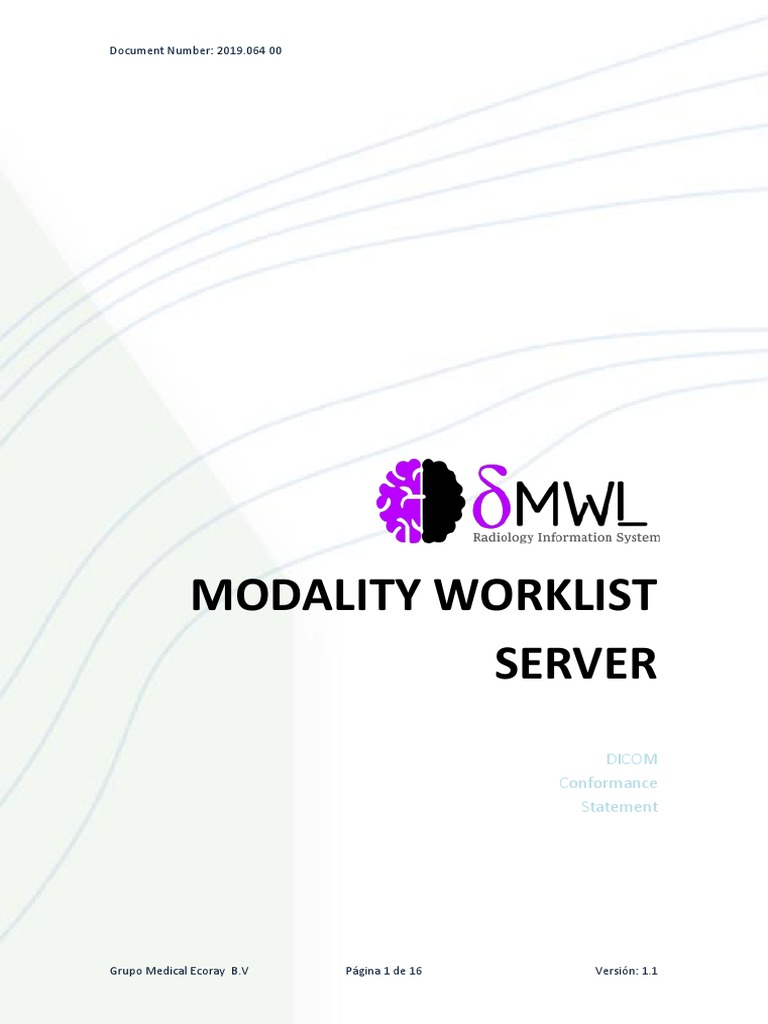 DICOM Conformance Statement Modality Worklist | PDF | Computing | Information Technology Management