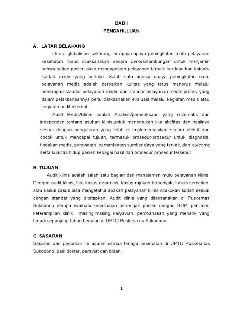 PEDOMAN Audit Klinis | PDF