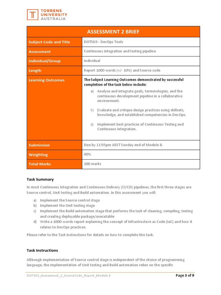 EM202297DHA723DNP - 1DOT503 Assessment 2 Brief Report Module 8 FINAL | PDF | Computer ...