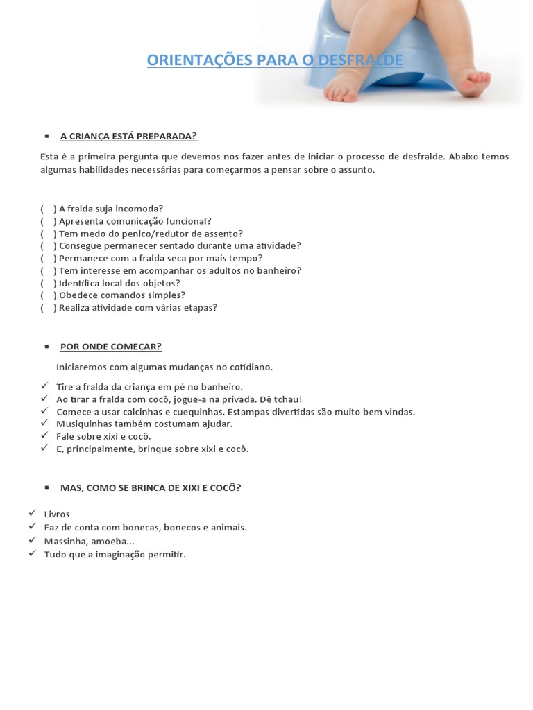 Guia Completo para o Desfralde Infantil | PDF