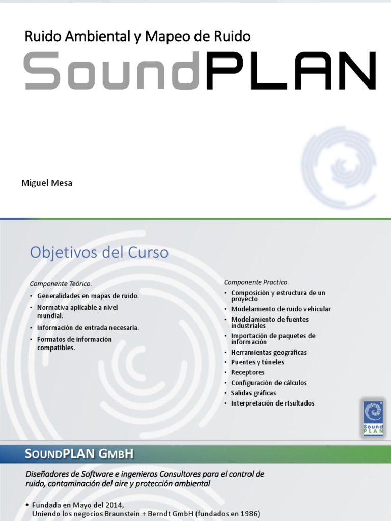 Sound Plan Curso Modelamiento De Ruido Pdf Planificación Software