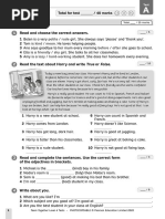 Beehive - Tests - Level 3 - Unit Test 1 | PDF | Linguistics