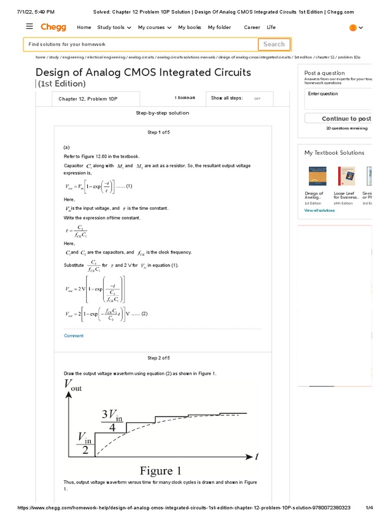 Design of Analog CMOS Integrated Circuits: (1st Edition) | PDF ...