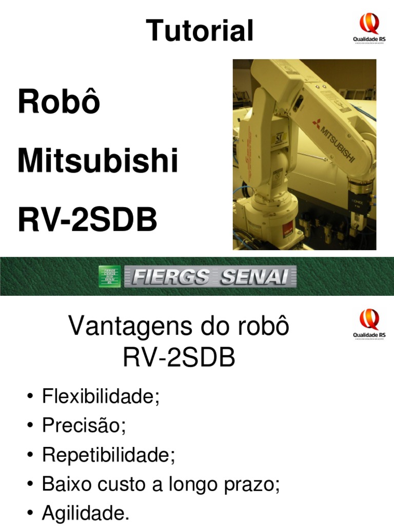 Tutorial Robô Mitsubishi RV-2SDB | PDF | Basic | Ciência da Computação