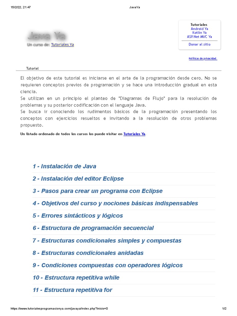 Java Ya | PDF | Estructura de datos de matriz | Programación de ...