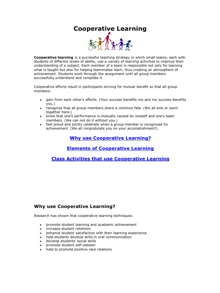 Cooperative Learning Three Step Interview | PDF | Educational ...