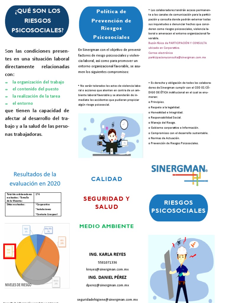 Tríptico Riesgo Psicosociales | PDF