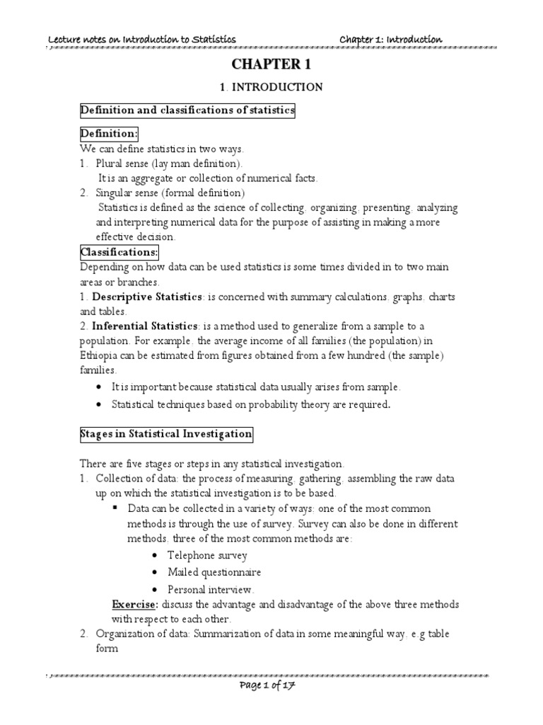 Chapter-1 & 2 Prob & Stat. | PDF | Statistics | Level Of Measurement