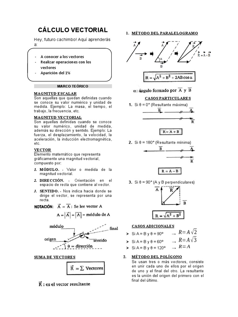 Cálculo Vectorial-Sem | PDF | Vector Euclidiano | Geometría euclidiana