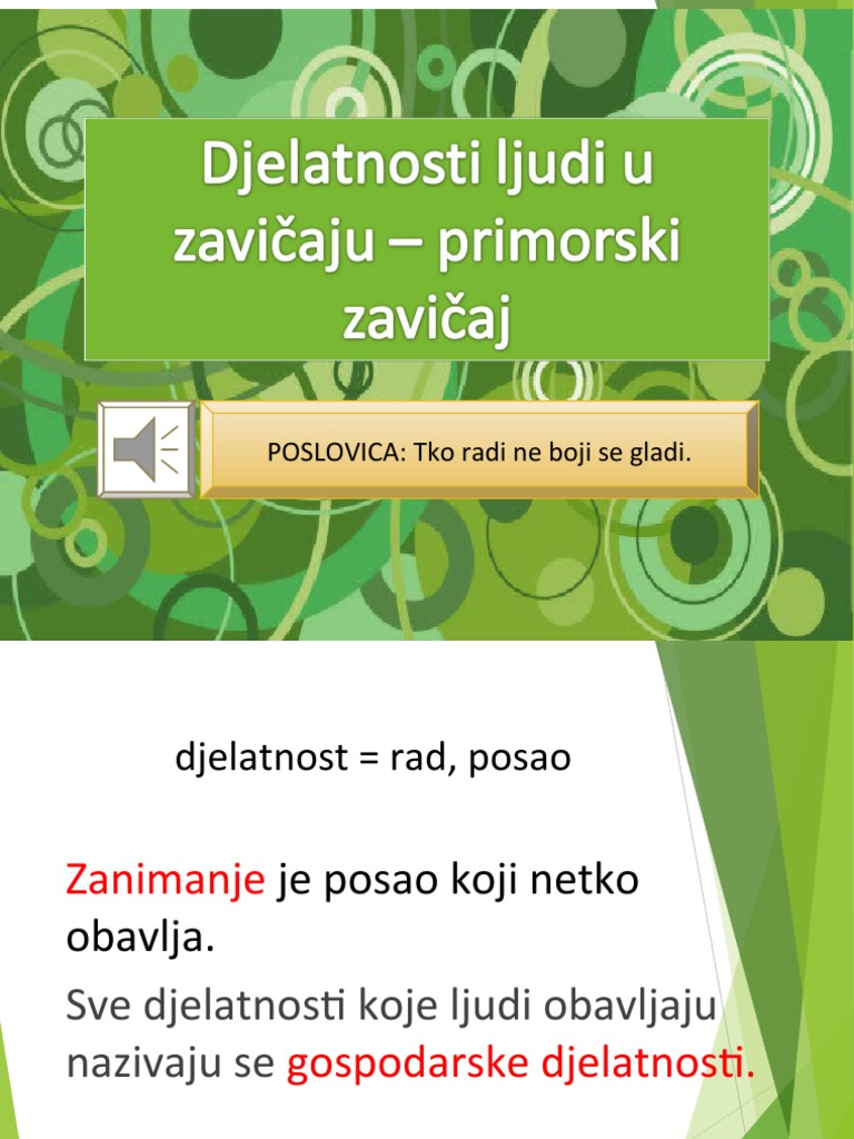 POSLOVICA: Tko Radi Ne Boji Se Gladi | PDF