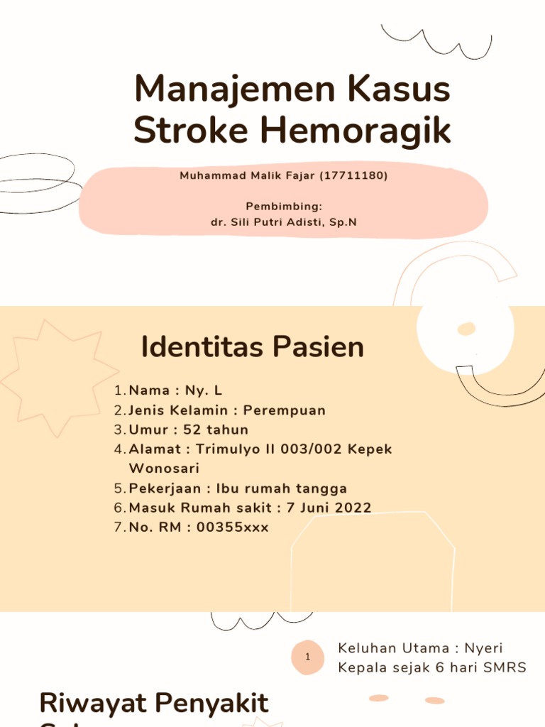 Manajemen Kasus Stroke Hemoragik | PDF