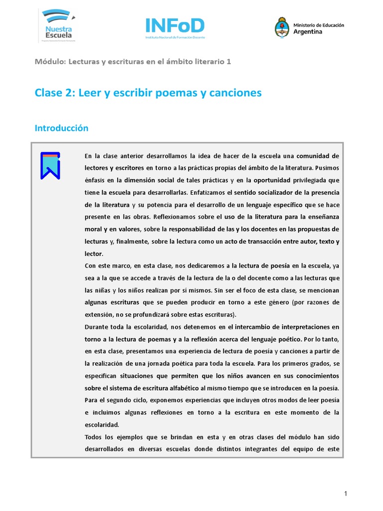Lecturas y Escrituras de Poesía Escolar | PDF | Poesía | Autor