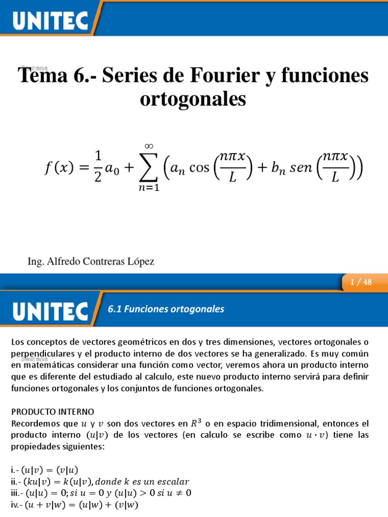 Series de Fourier y Funciones Ortogonales 9 | PDF | Vector Euclidiano ...