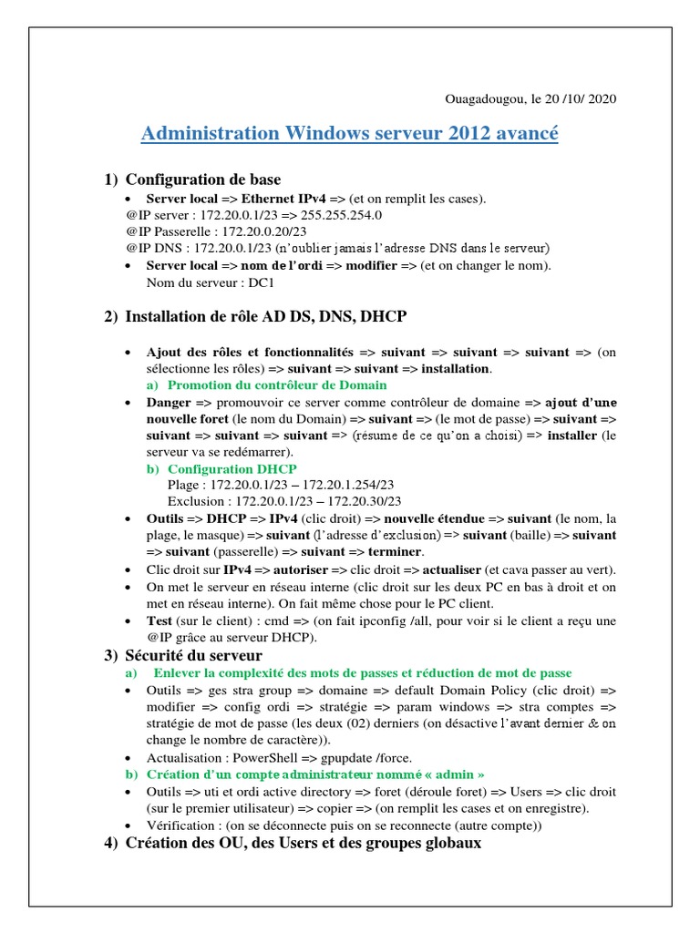 Windows Server 2012 | PDF | Protocole de transfer de fichier | Système ...