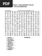 Sopa de Letras: Tipos de Energía | PDF