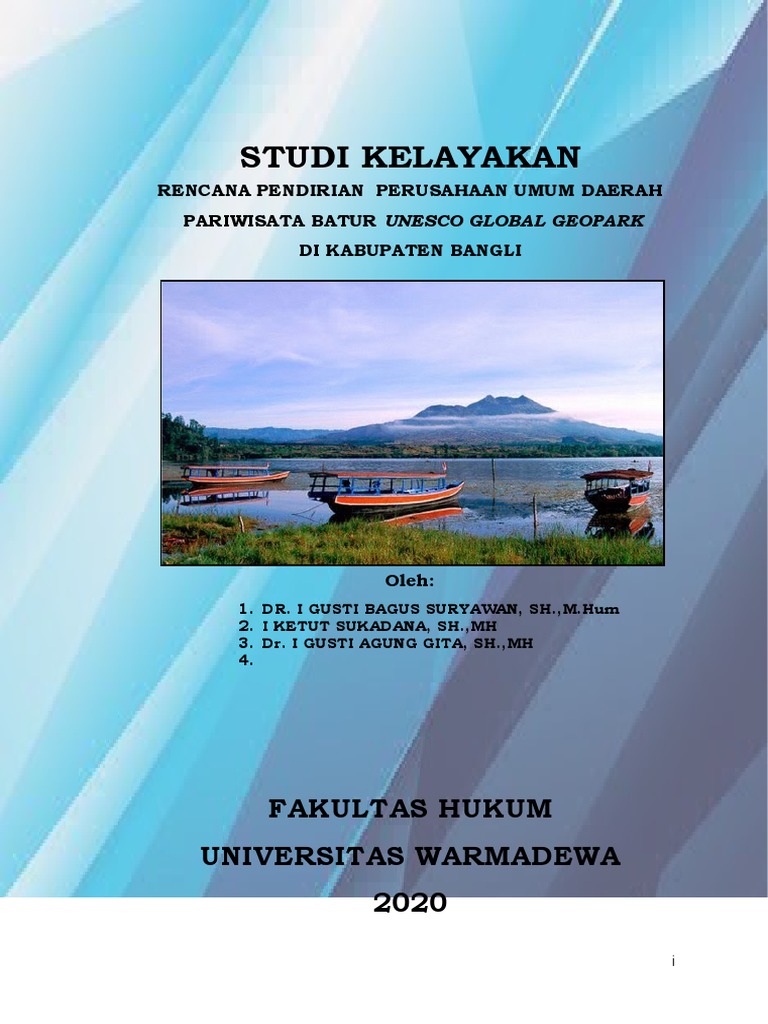 Studi Kelayakan Geopark Batur DG Masukan Direktur 11220-OKKKK | PDF