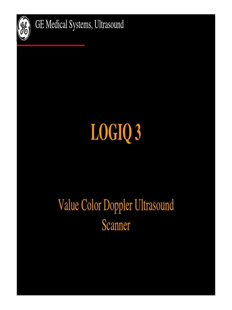 Logiq 3: Value Color Doppler Ultrasound Scanner Scanner | PDF | Mains ...