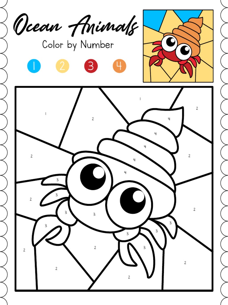 034. Ocean-Animals-Color-by-Number | PDF