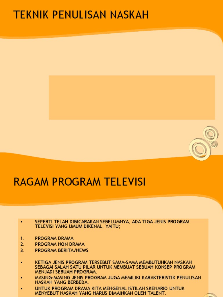 Teknik Penulisan Naskah TV Efektif | PDF