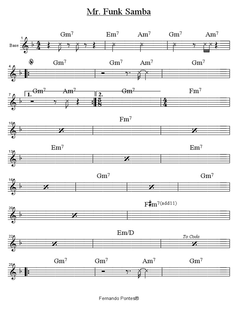 Mr. Funk Samba - Base | PDF
