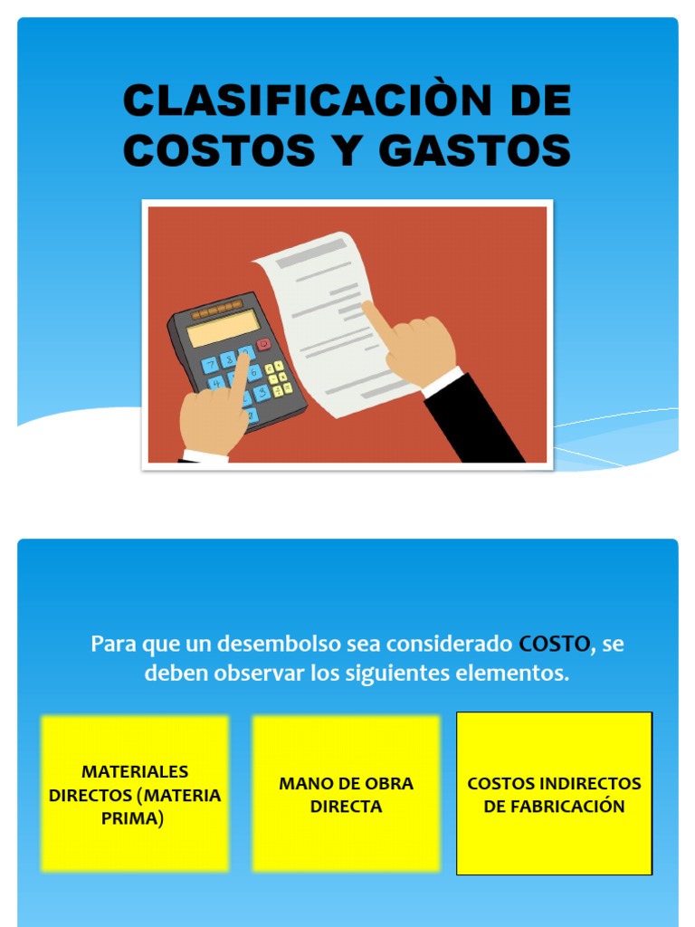 1ro Clasificación de Costos y Gastos | PDF | Costo | Negocios económicos