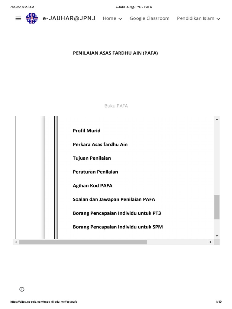 Panduan PAFA untuk Pelajar Muslim | PDF
