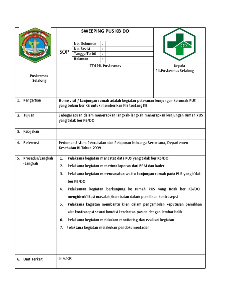 Sop Sweeping KB Do New | PDF