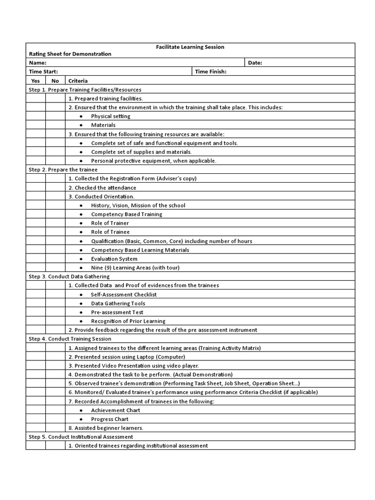 FLS CCA Criteria Checklist | PDF | Learning | Validity (Statistics)