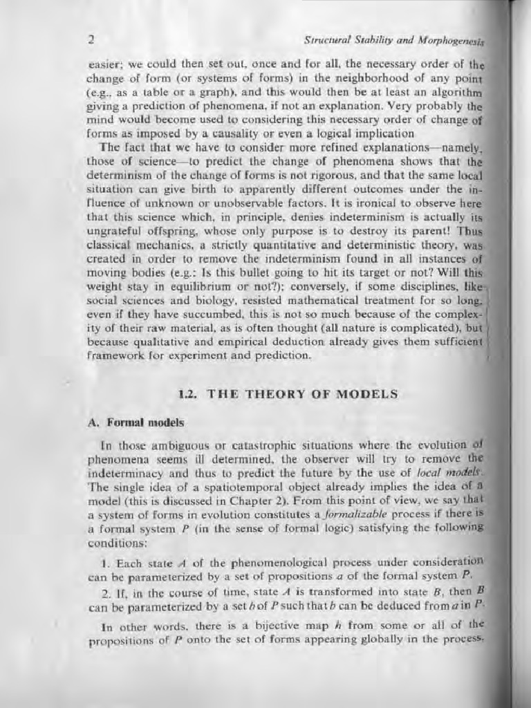 THOM, René. Structural Stability and Morphogenesis compressed (arrastado) 3 | PDF | Determinism ...