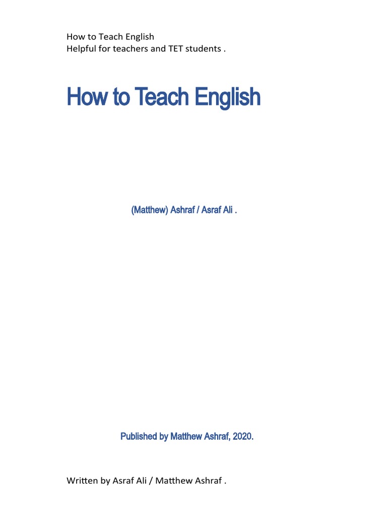 How To Teach English | PDF | Language Education | Translations